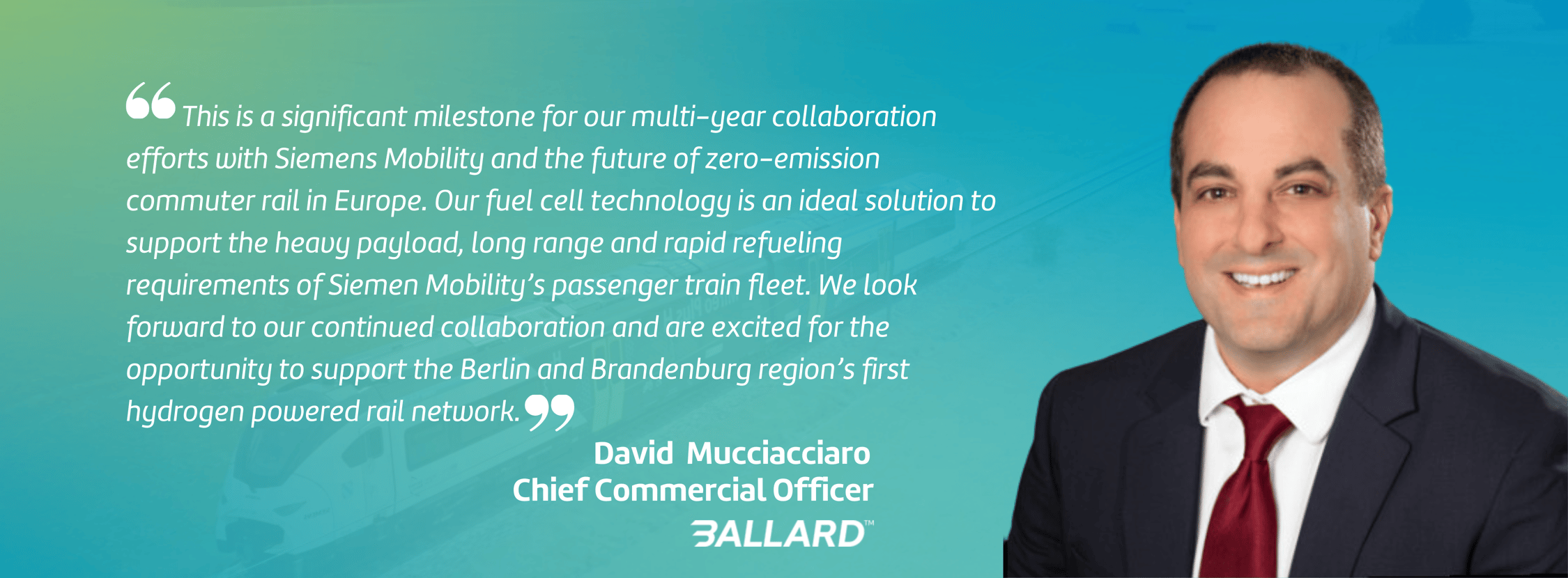 Ballard receives order from Siemens Mobility and signs LOI Ballard receives order from Siemens Mobility and signs LOI