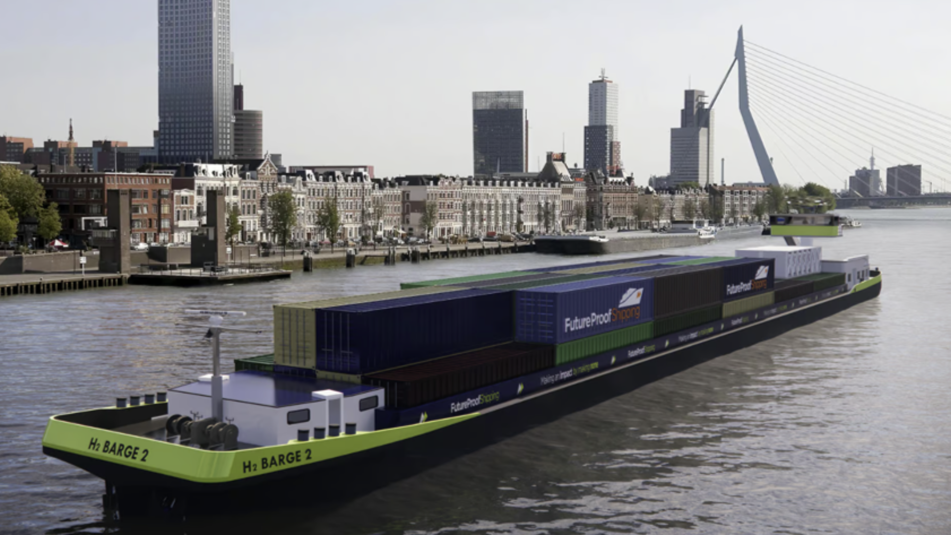 Hydrogen-powered container vessel completes initial waterway trials